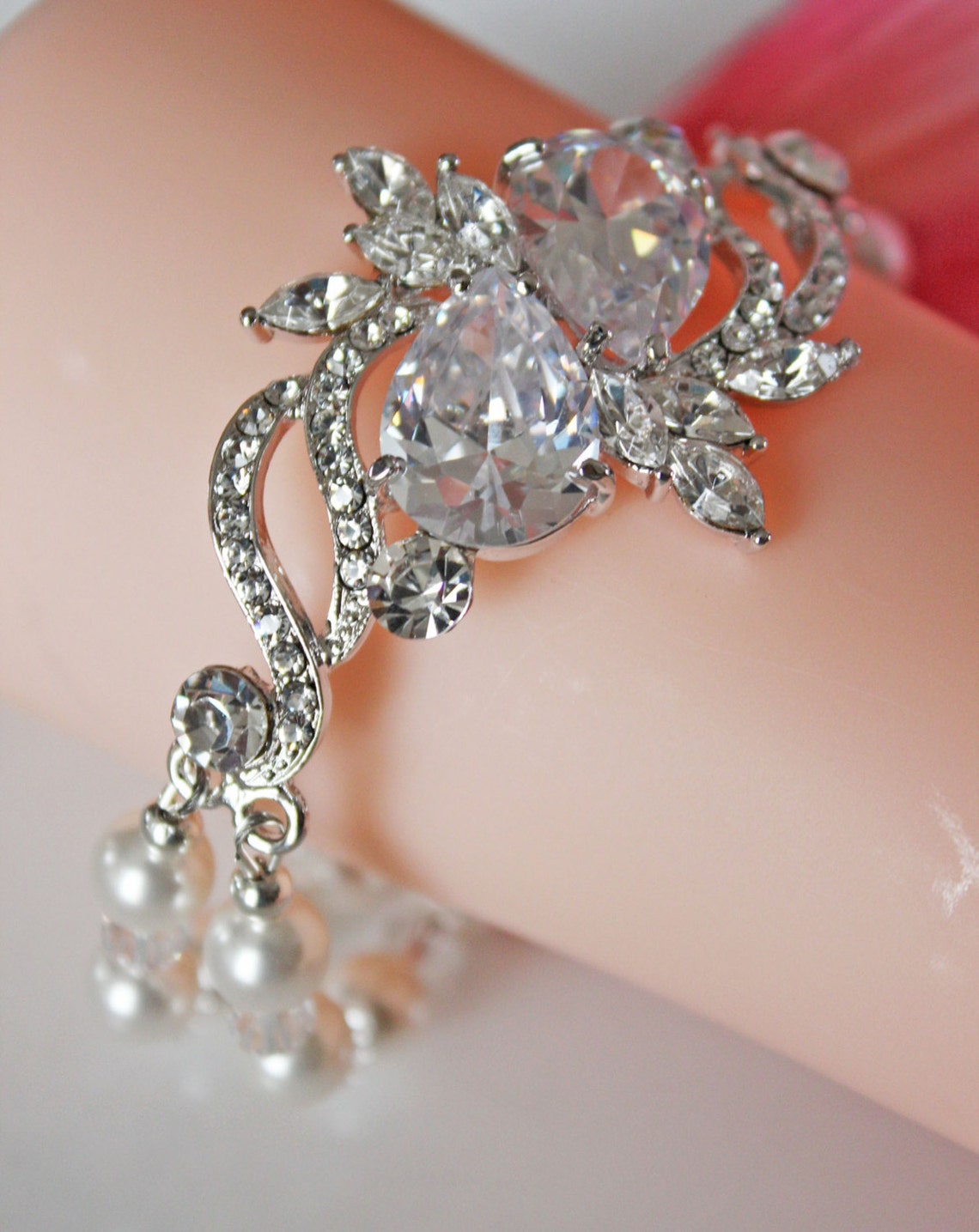 Vintage Style Swarovski Crystal Bridal Bracelet Crystal - Etsy Canada