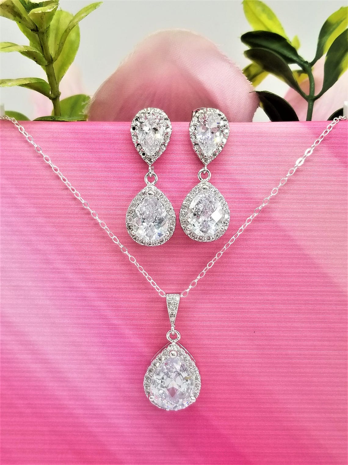 Bridal Jewelry Set Wedding Jewelry Set Necklace and Earrings - Etsy