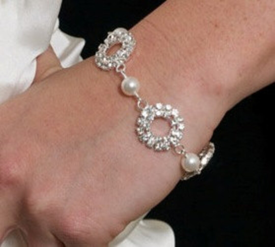 Wedding Bracelet, Rhinestone Bridal Bracelet, Wedding Jewelry ...