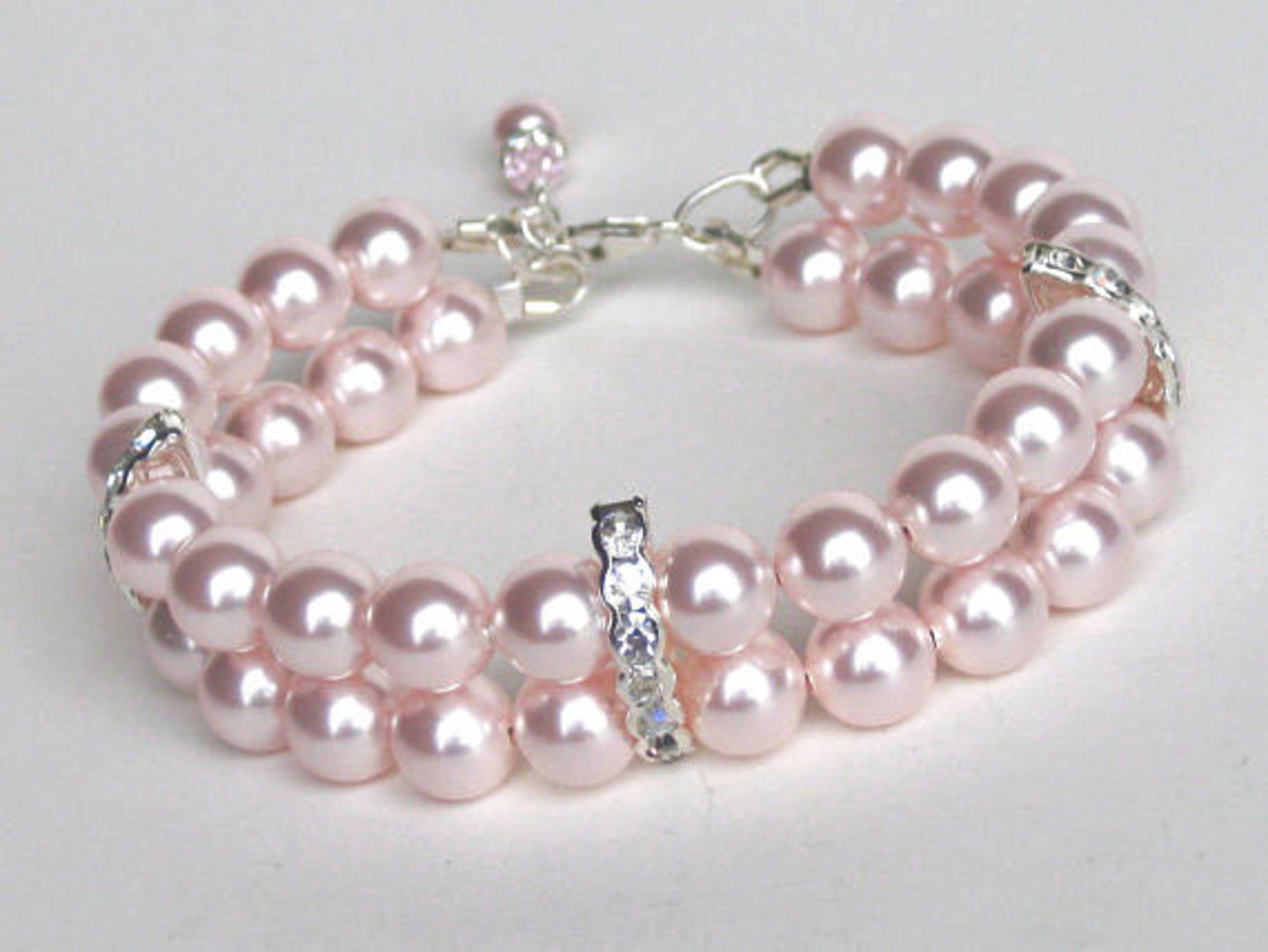 Pearl Cuff Bracelet, Pink Pearl Wedding Bracelet, Bridal Jewelry ...