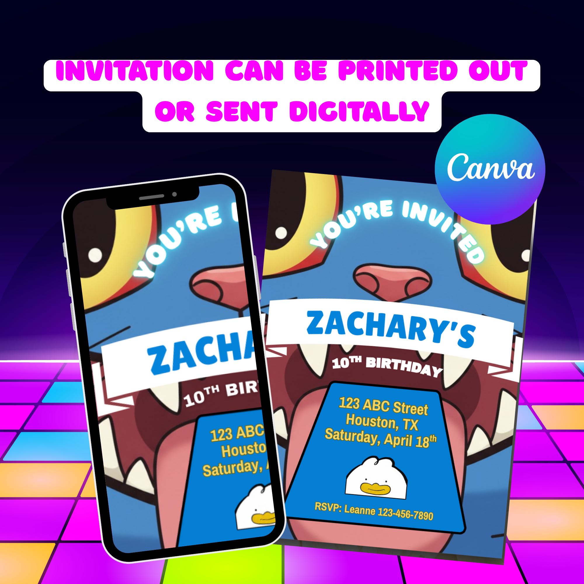 Editable Derpy Birthday Invitation | K-pop Demon Hunters | Huntrix ...