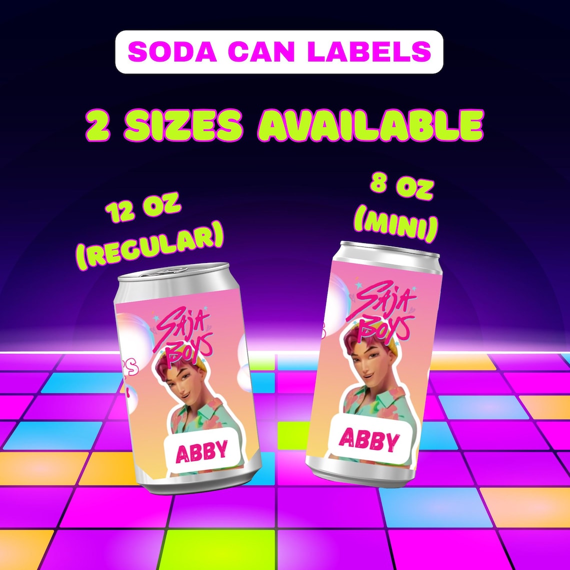 Saja Boys Soda Can Labels | K-pop Demon Hunters | Printable Party Favor ...