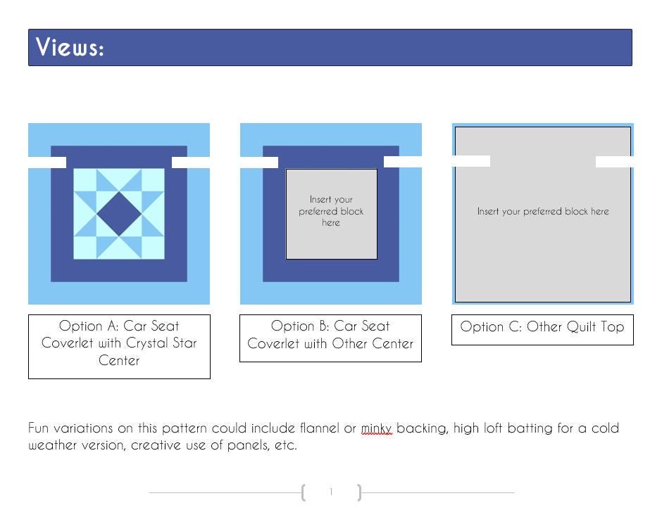 No-slip Car Seat Coverlet - PATTERN - Digital Download - Quilting ...