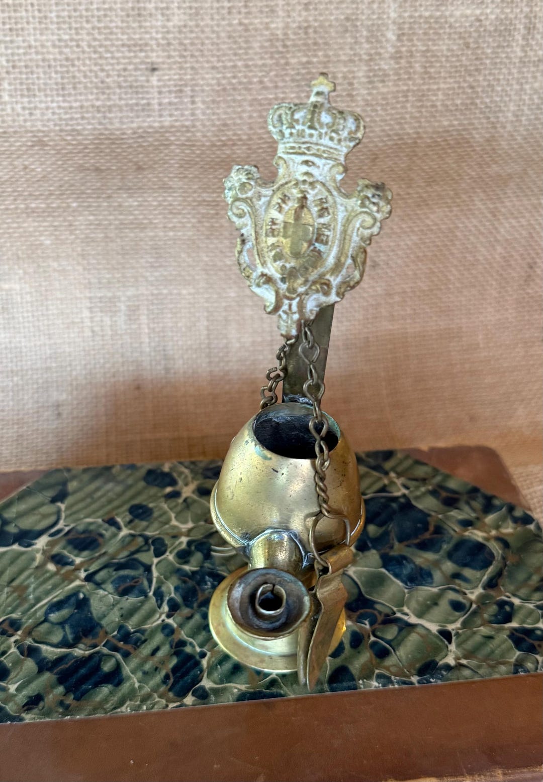 Antique 19th Century Brass Lucerne Oil Lamp - Etsy