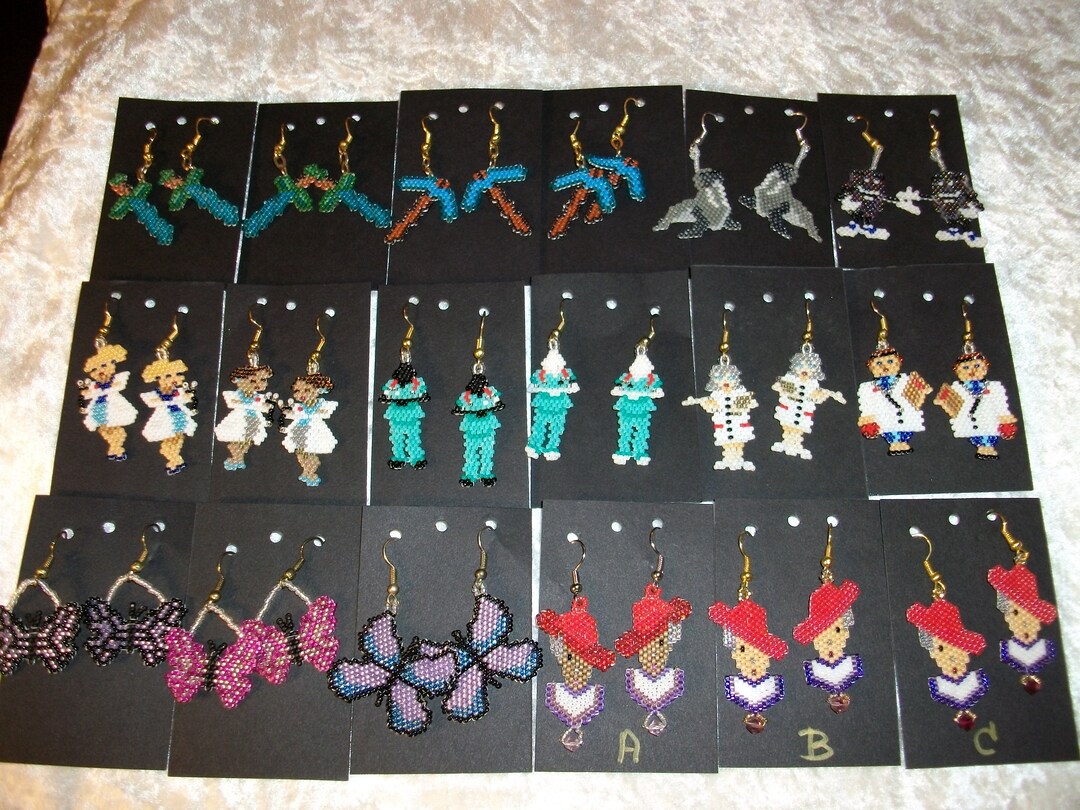 Amazing Earrings Minecraft Swords Pickaxe Walrus Raisins Doctors Nurse ...