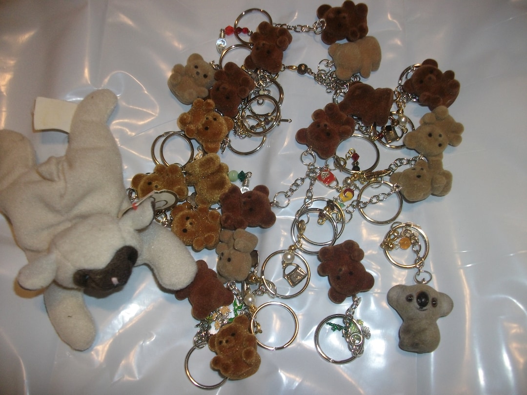 On Sale Fuzzy Teddy Bear Key Chains NEW Other Listings Have More ...