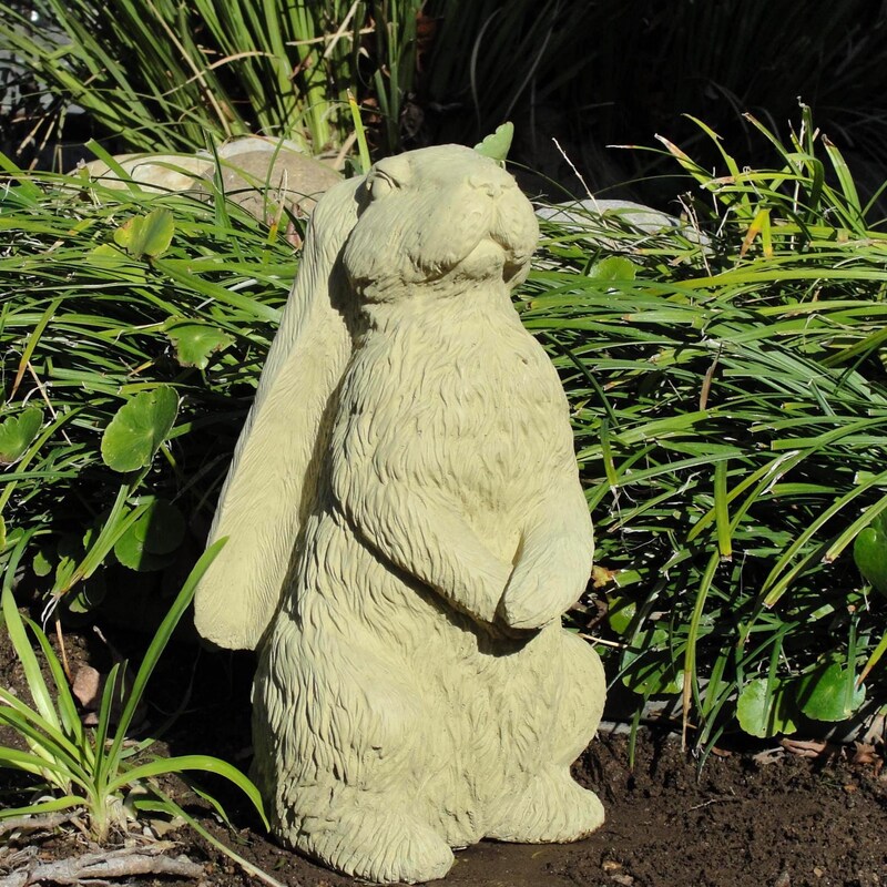 Rabbit Garden Statue - Etsy