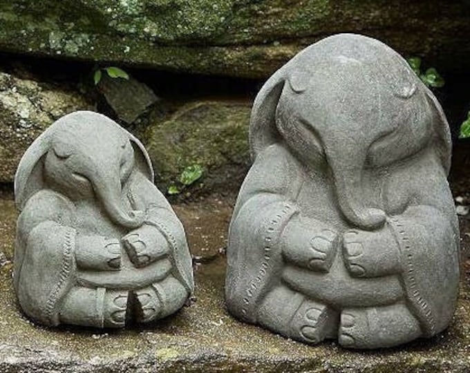 Elephant Statue, Meditating Buddhist Elephant, Buddha Altar Figure ...