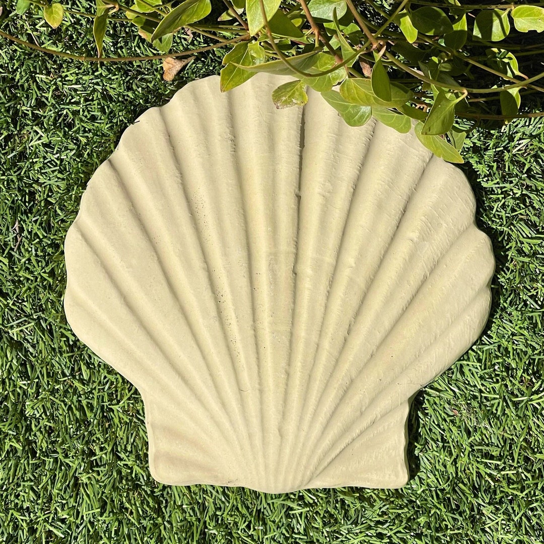 SEASHELL STEPPING STONES (4 Color Options): Solid Durable Concrete ...