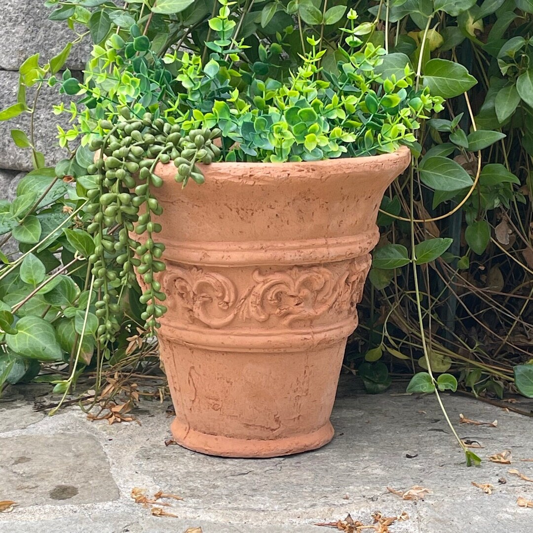 VINTAGE TUSCANY FLOWERPOT (4 Color Options): Durable Solid Stone ...