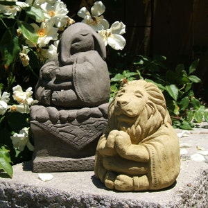 ZEN MEDITATING ELEPHANT (size & Color Options): Solid Stone Sculpture ...