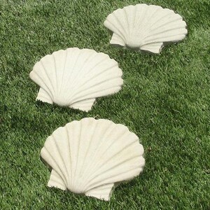 SEASHELL STEPPING STONES (4 Color Options): Durable Solid Stone Step ...