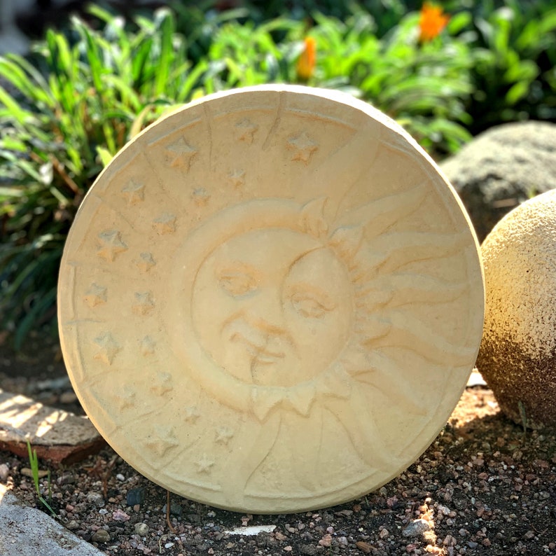 MOON & SUN TABLET 4 Color Options: Solid Stone Decorative - Etsy