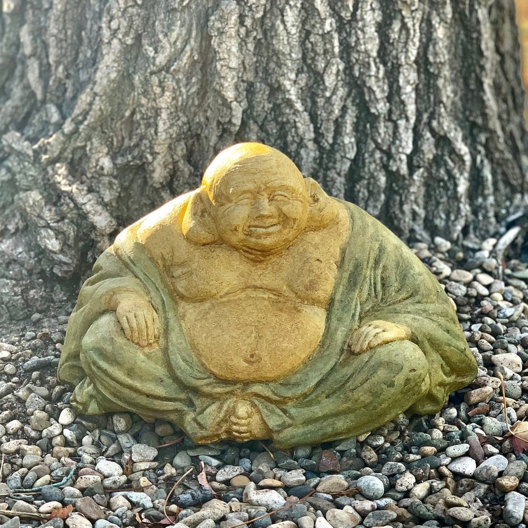 HAPPY HOTEI BUDDHA (premium Color Options): Solid Stone Statue. Home ...