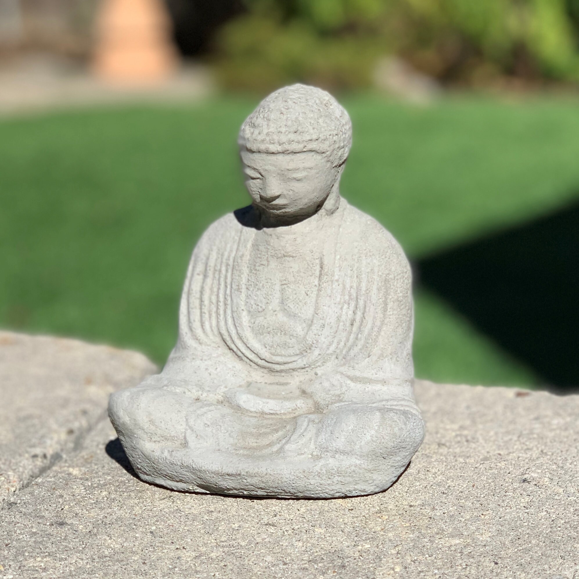 DESKTOP BUDDHA & HOTEI (4 Color Option): Durable Solid Stone Statue ...