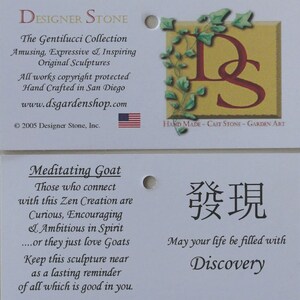 MEDITATING GOAT BUDDHA: Solid Stone Sculpture. Home & Garden Statue ...