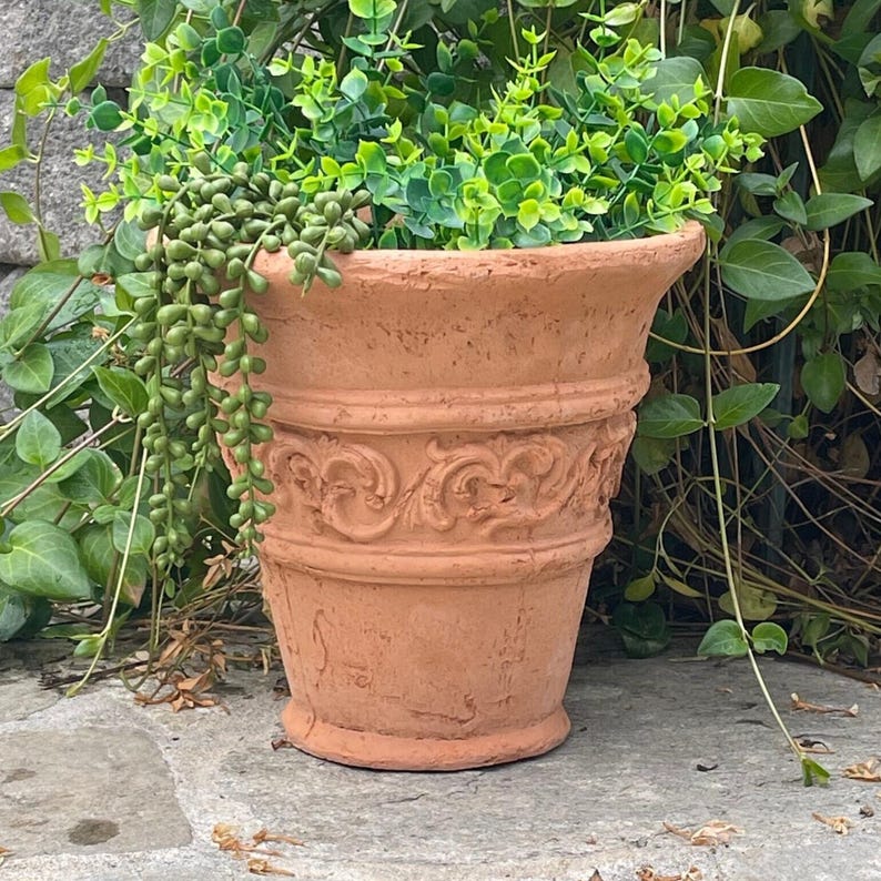 VINTAGE TUSCANY FLOWERPOT (4 Color Options): Durable Solid Stone ...