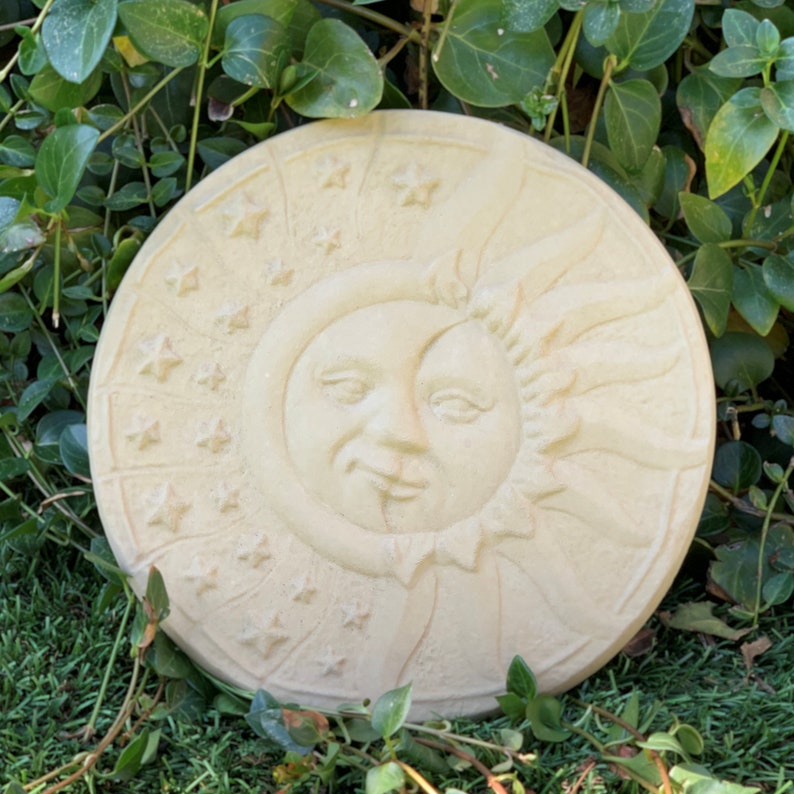 MOON & SUN TABLET 4 Color Options: Solid Stone Decorative - Etsy