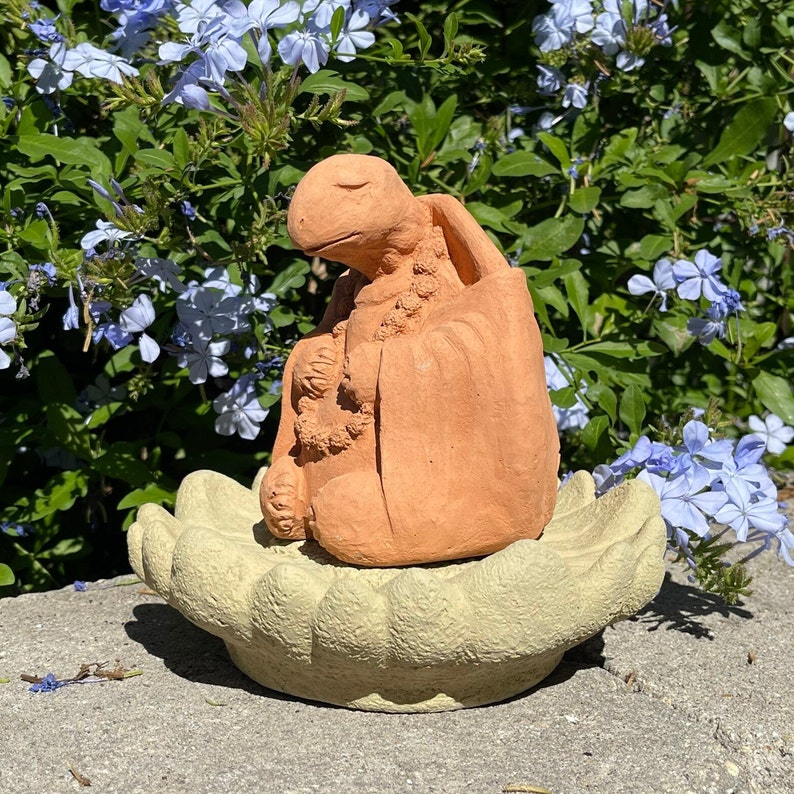 ZEN MEDITATING TURTLES (size & Color Options): Solid Stone Sculpture ...