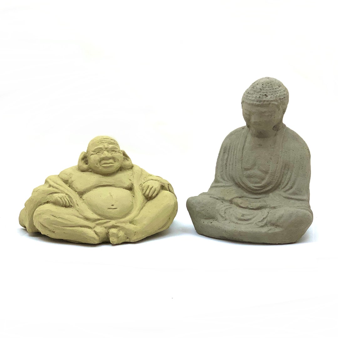 DESKTOP BUDDHA & HOTEI (4 Color Option): Durable Solid Stone Statue ...