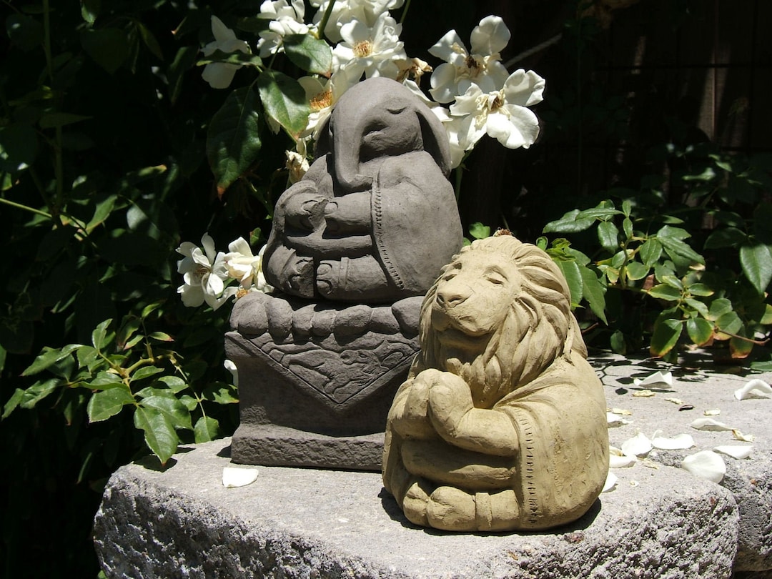 ZEN MEDITATING ANIMALS style & Color Options: Solid Stone Original ...