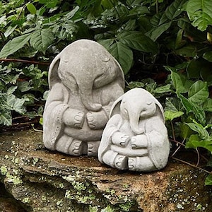 ZEN MEDITATING ELEPHANT (size & Color Options): Solid Stone Sculpture ...