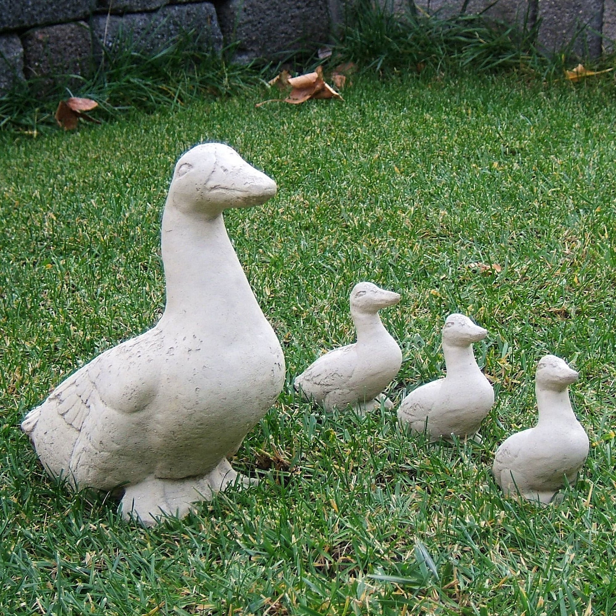 VINTAGE DUCK STATUES (set Options): Build Entire Family. Durable Solid ...