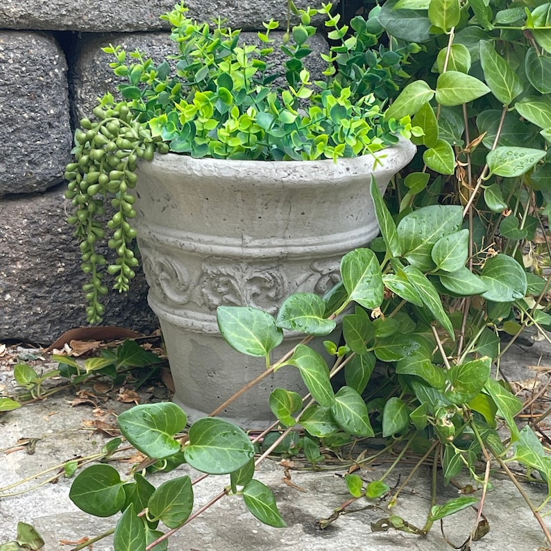 VINTAGE TUSCANY FLOWERPOT (4 Color Options): Durable Solid Stone ...