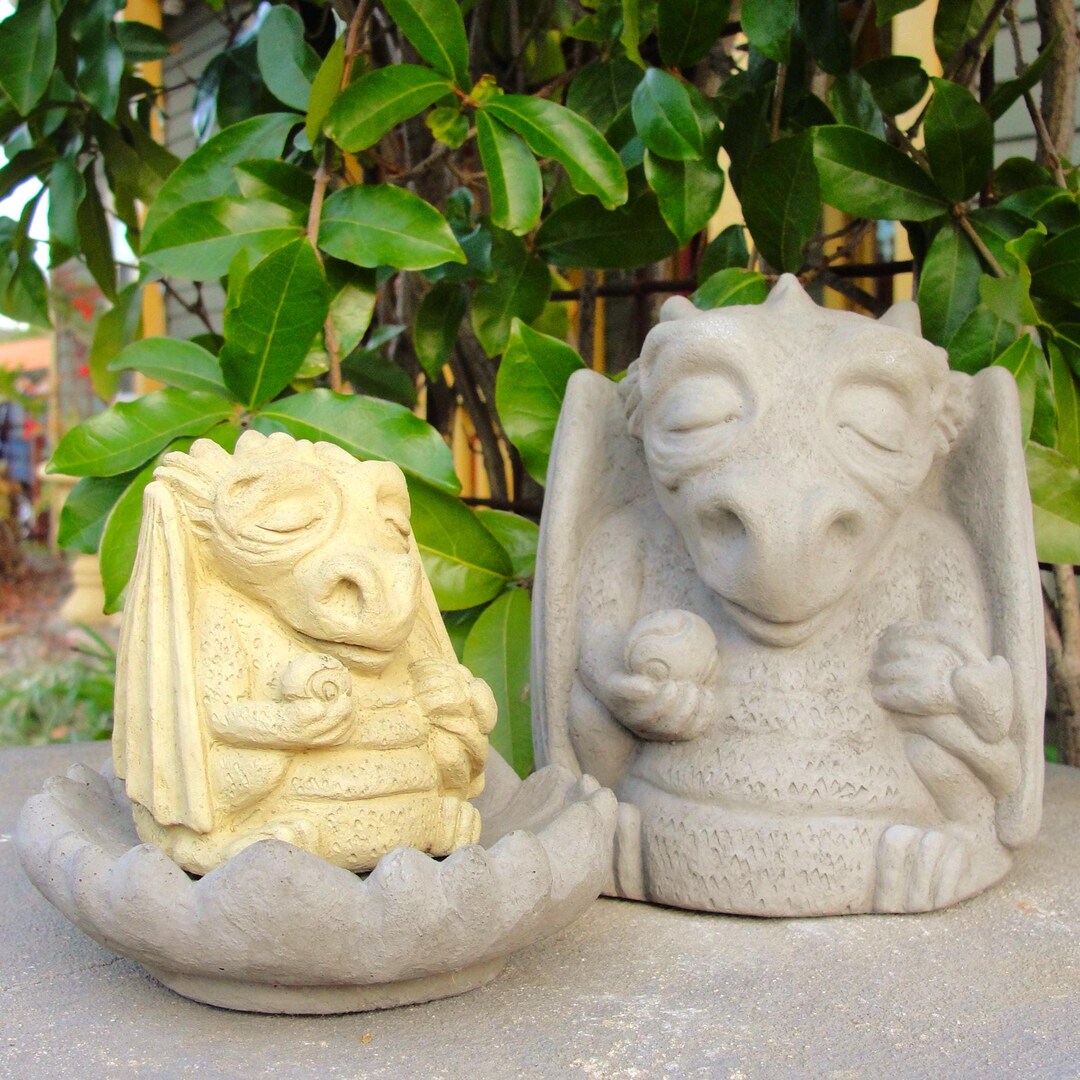 MEDITATING ZEN DRAGON (size & Color Options): Solid Stone Sculpture ...