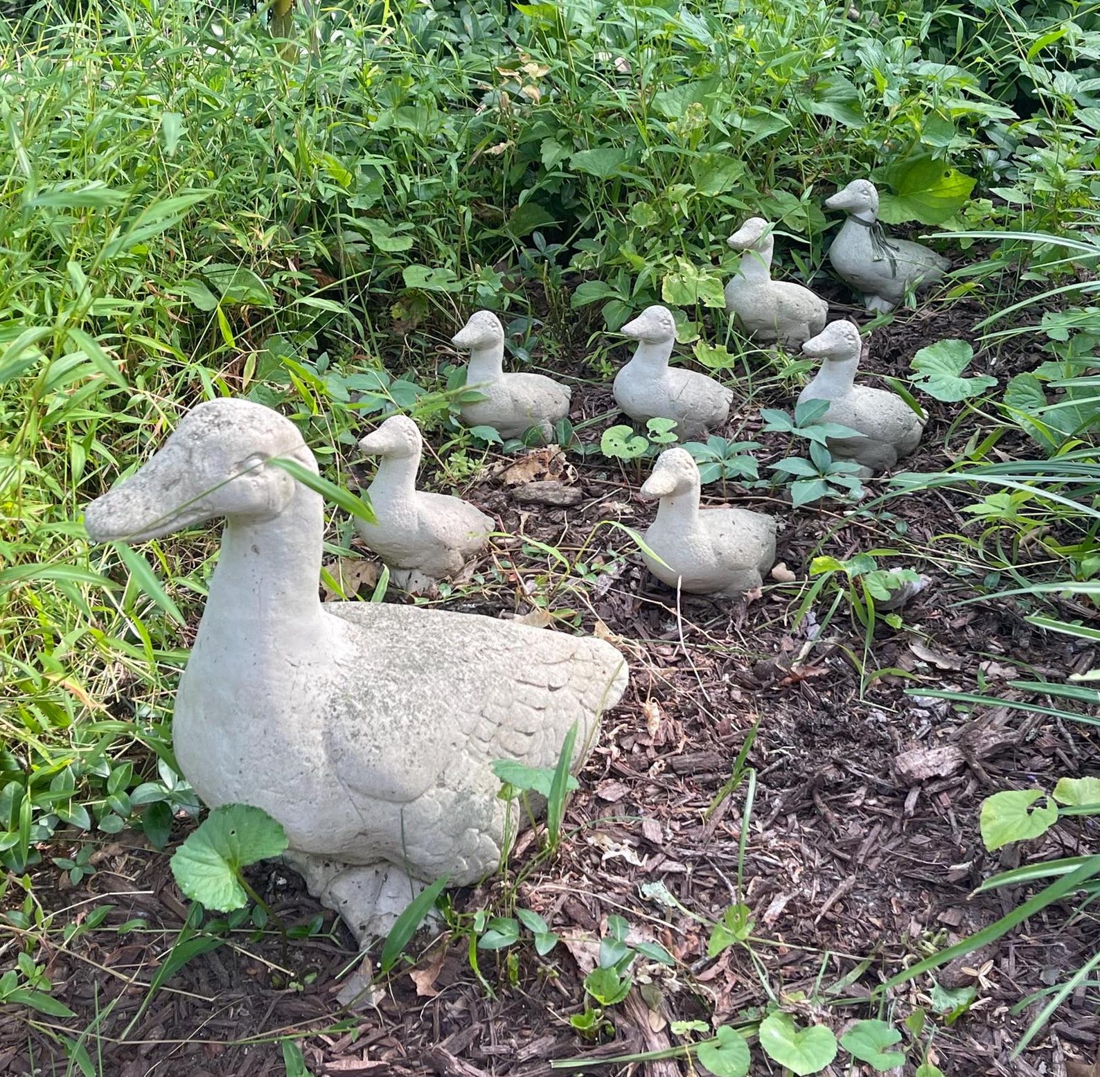 VINTAGE DUCK STATUES (set Options): Build Entire Family. Durable Solid ...