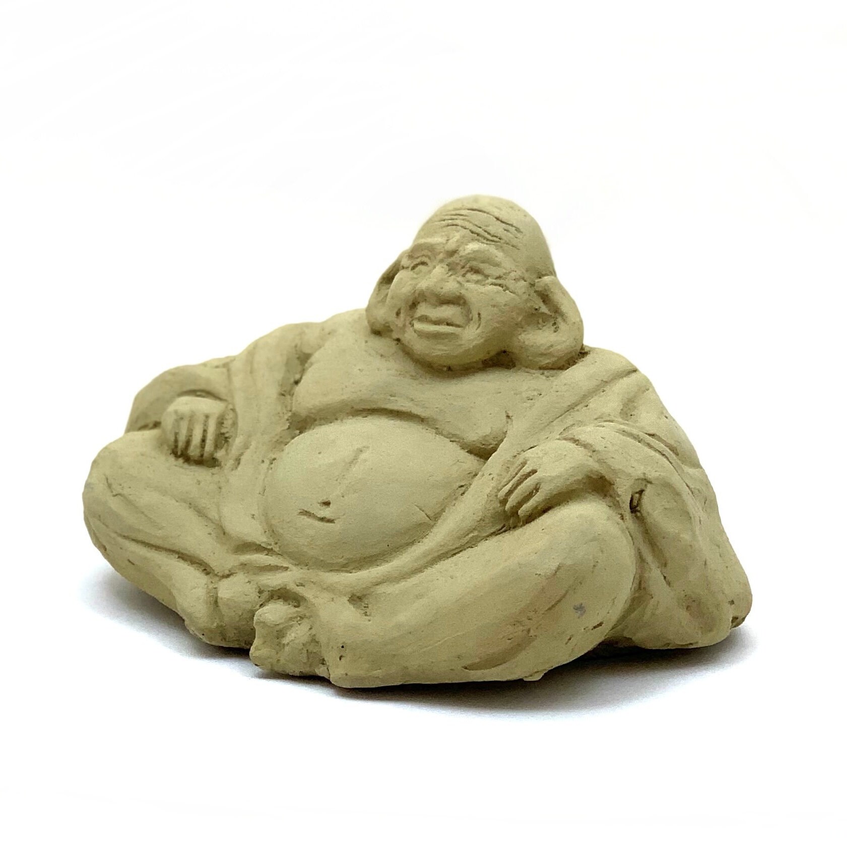 DESKTOP BUDDHA & HOTEI (4 Color Option): Durable Solid Stone Statue ...