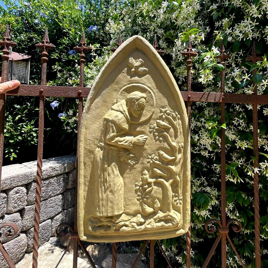 SAINT FRANCIS TABLET (color Option): Large Durable Solid Stone Wall ...