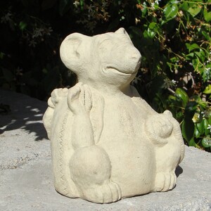 MEDITATING MOUSE choice of Size & Color: Solid Stone Buddha Animal ...