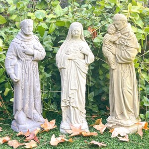 VINTAGE CATHOLIC SAINTS: Solid Stone Memorial Statues. Home & Outdoor ...
