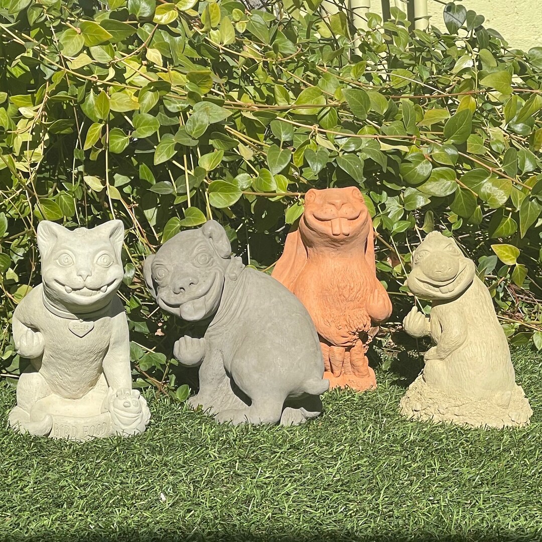 RUDE VARMINT STATUES style & Color Options: Solid Stone Original ...