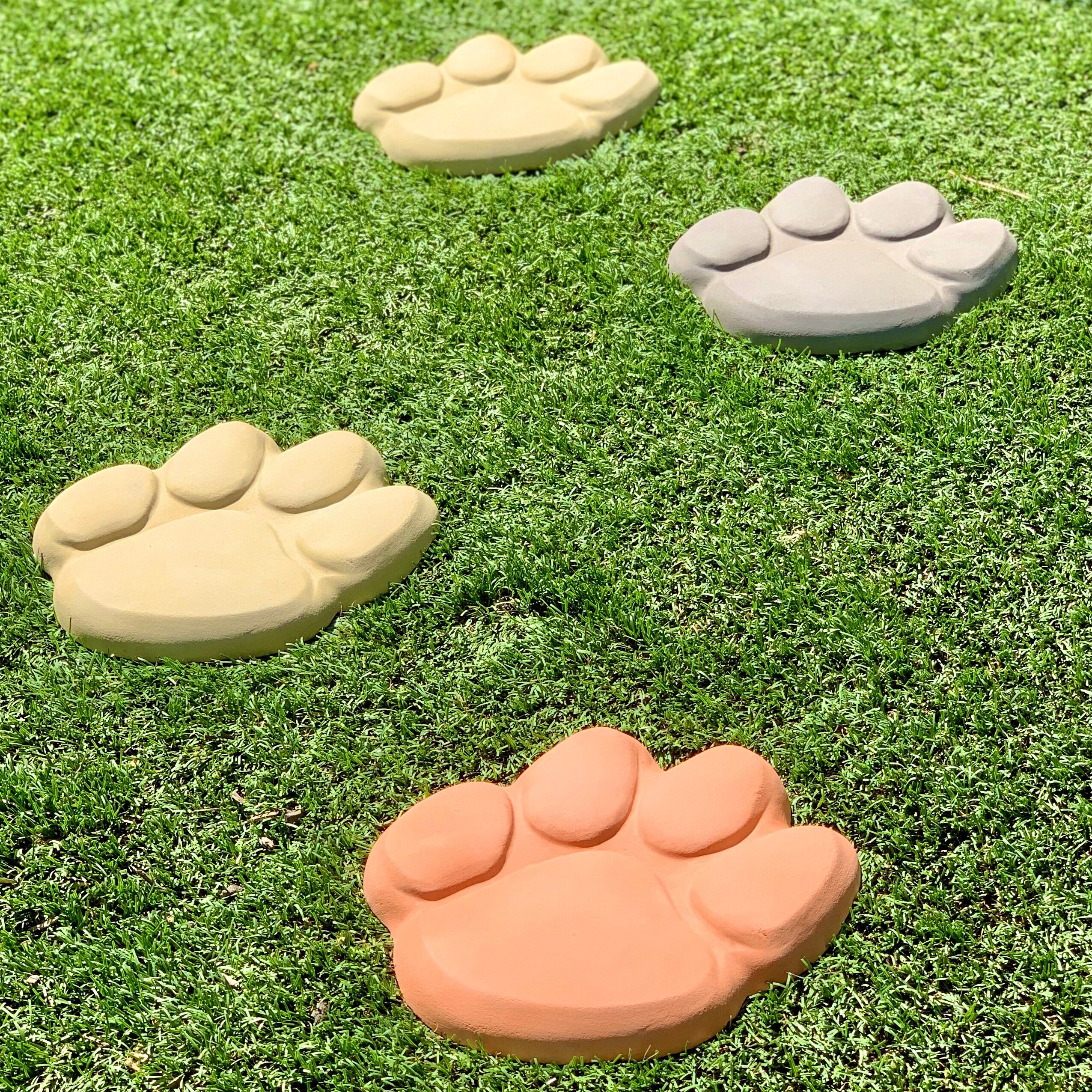 PAW STEPPING STONES (color & Set Options): Durable Solid Stone Step ...