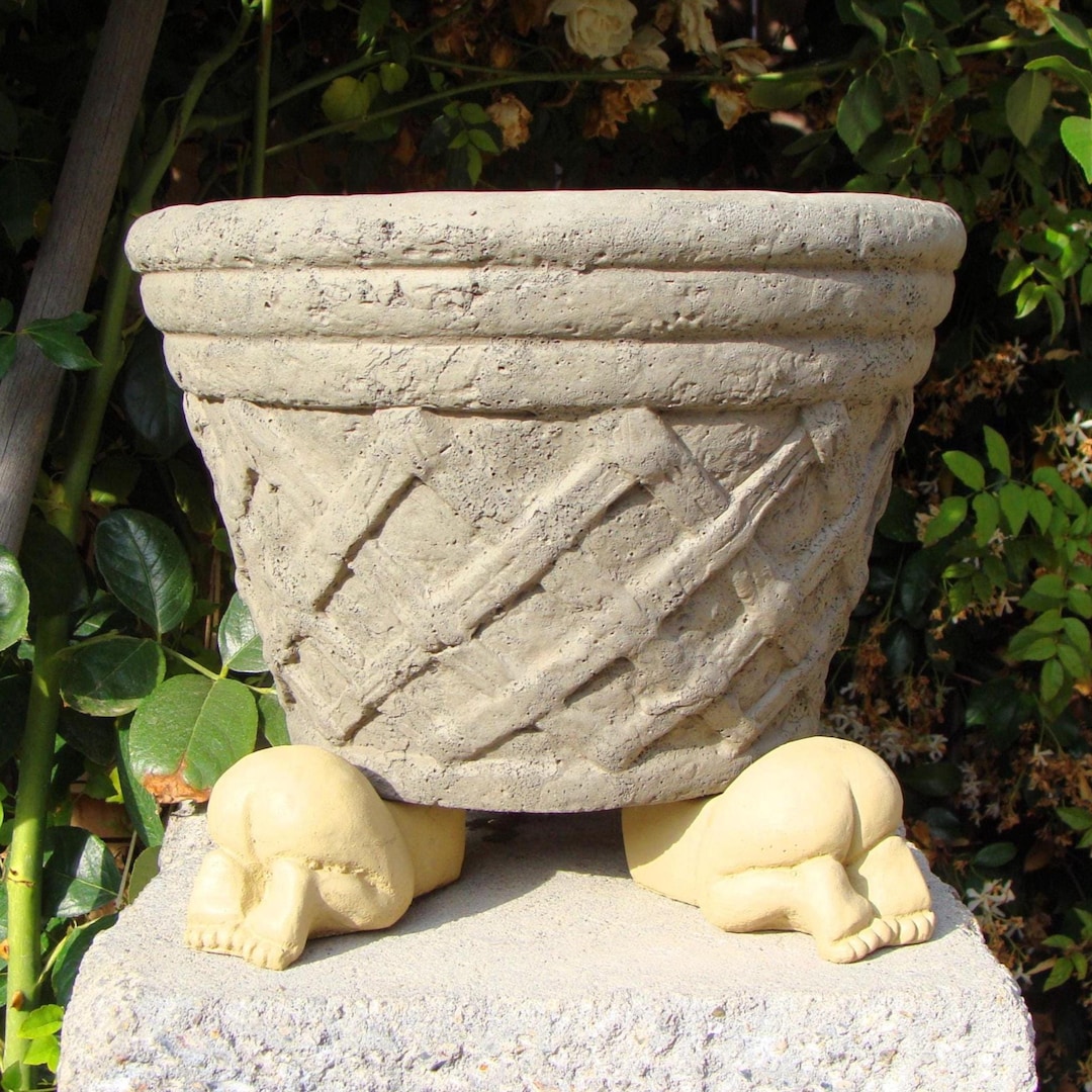 BUTT POT FEET Set/3. Elevate Planters. Solid Stone Potfeet. Garden ...