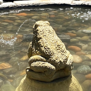 VINTAGE FROG SPITTER (4 Color Options): Solid Stone Plumbed Statue ...