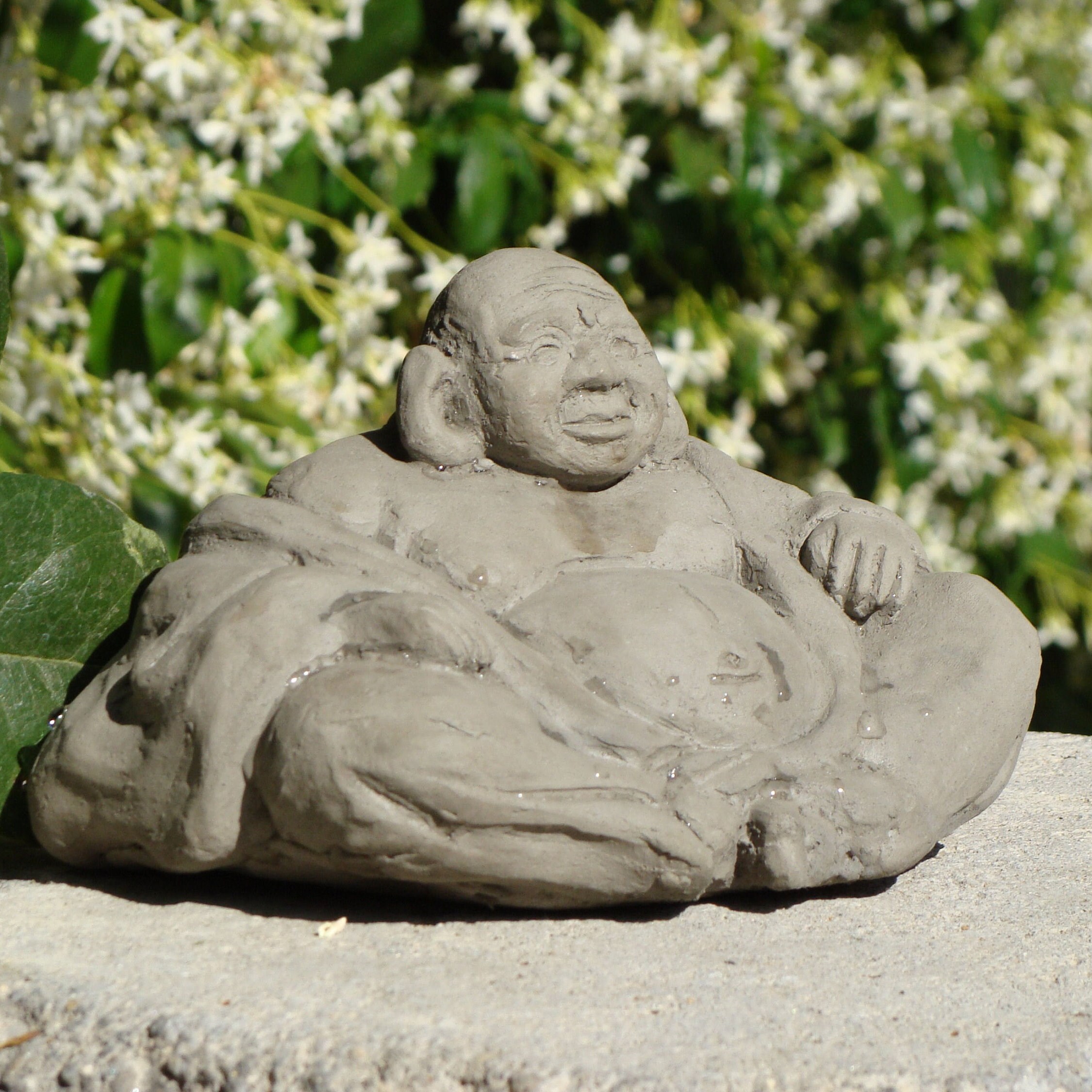 DESKTOP BUDDHA & HOTEI (4 Color Option): Durable Solid Stone Statue ...