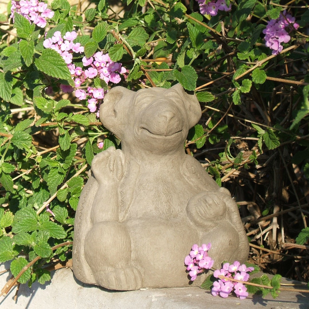 MEDITATING MOUSE choice of Size & Color: Solid Stone Buddha Animal ...