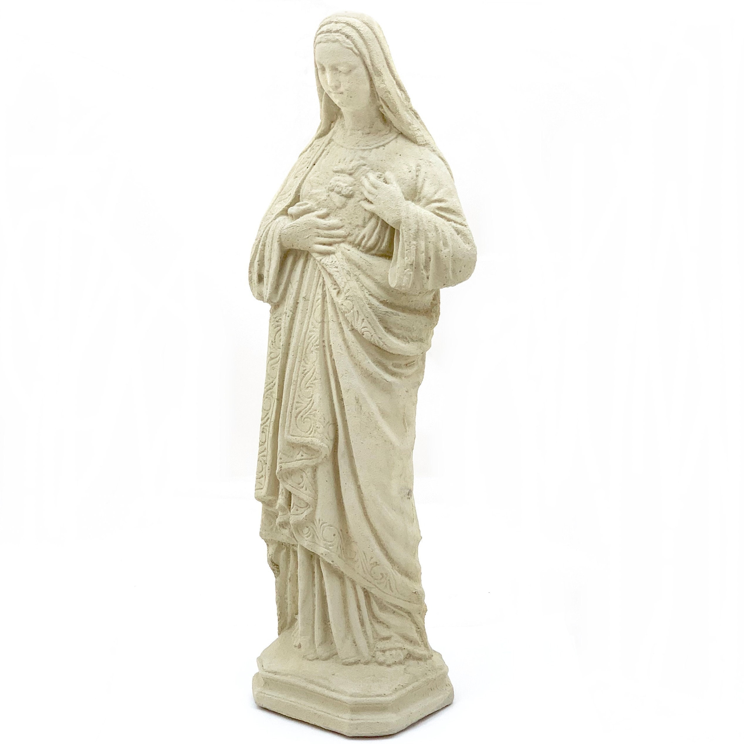 VINTAGE CATHOLIC SAINTS: Solid Stone Memorial Statues. Home & Outdoor ...