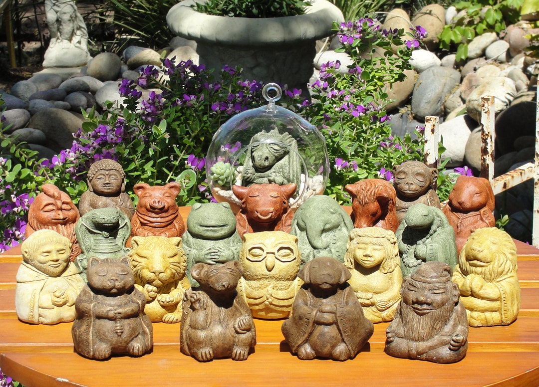 SMALL ZEN CREATIONS style & Premium Color Options: Solid Stone Buddha ...