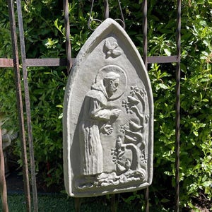 SAINT FRANCIS TABLET (4 Color Options): Large Solid Stone Vintage Wall ...