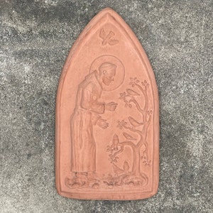 SAINT FRANCIS TABLET 4 Color Options: Large Solid Stone Vintage Wall ...