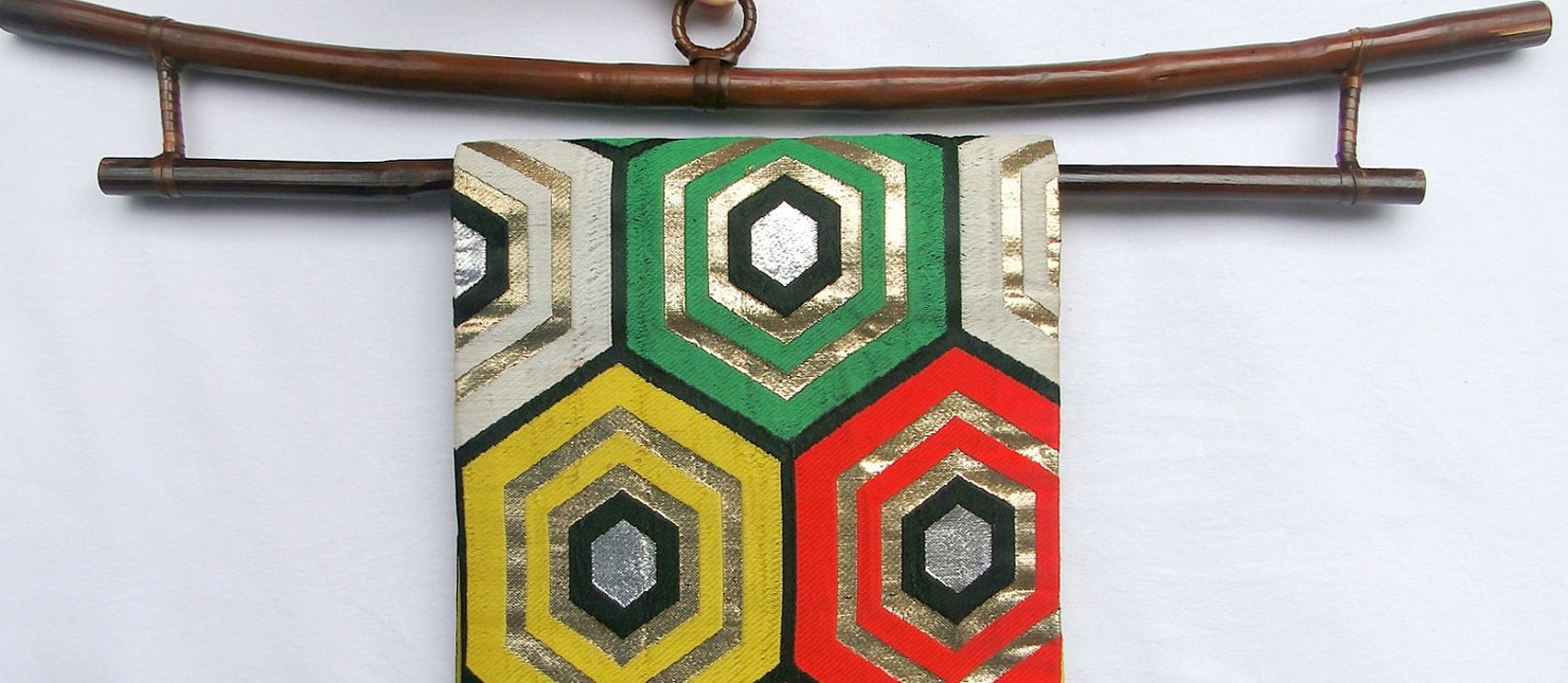 Japanese Obi / Textile Display Hanger Bamboo With Blue Box. - Etsy