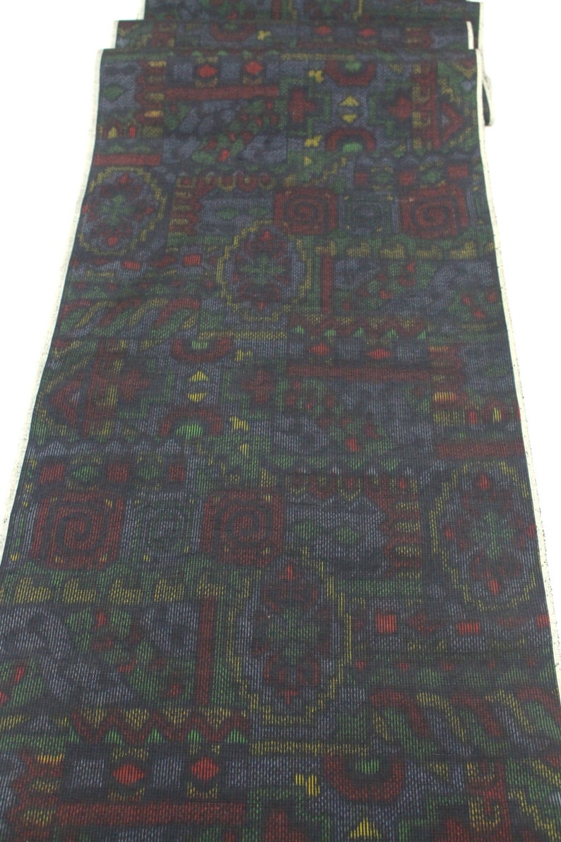 Vintage Japanese Ikat Silk. Tsumugi / Pongee. Artisan Kimono Fabric ...
