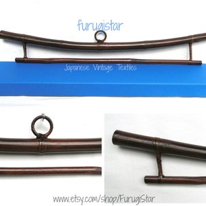 Japanese Obi / Textile Display Hanger Bamboo With Blue Box. - Etsy