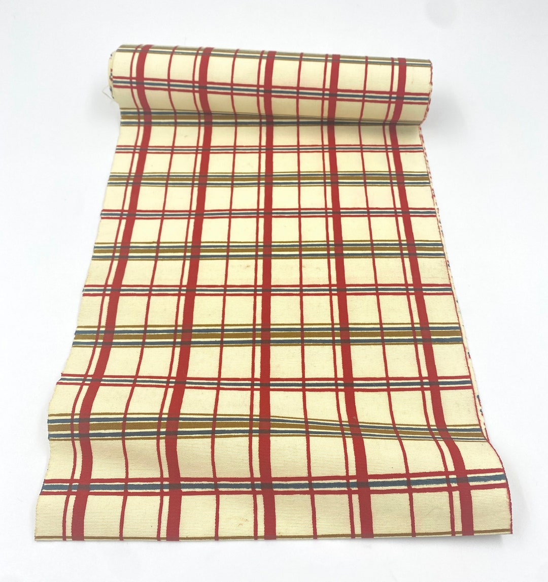 Japanese Obi Fabric. 100% Cotton. Thick Upholstery Fabric. Red Green ...