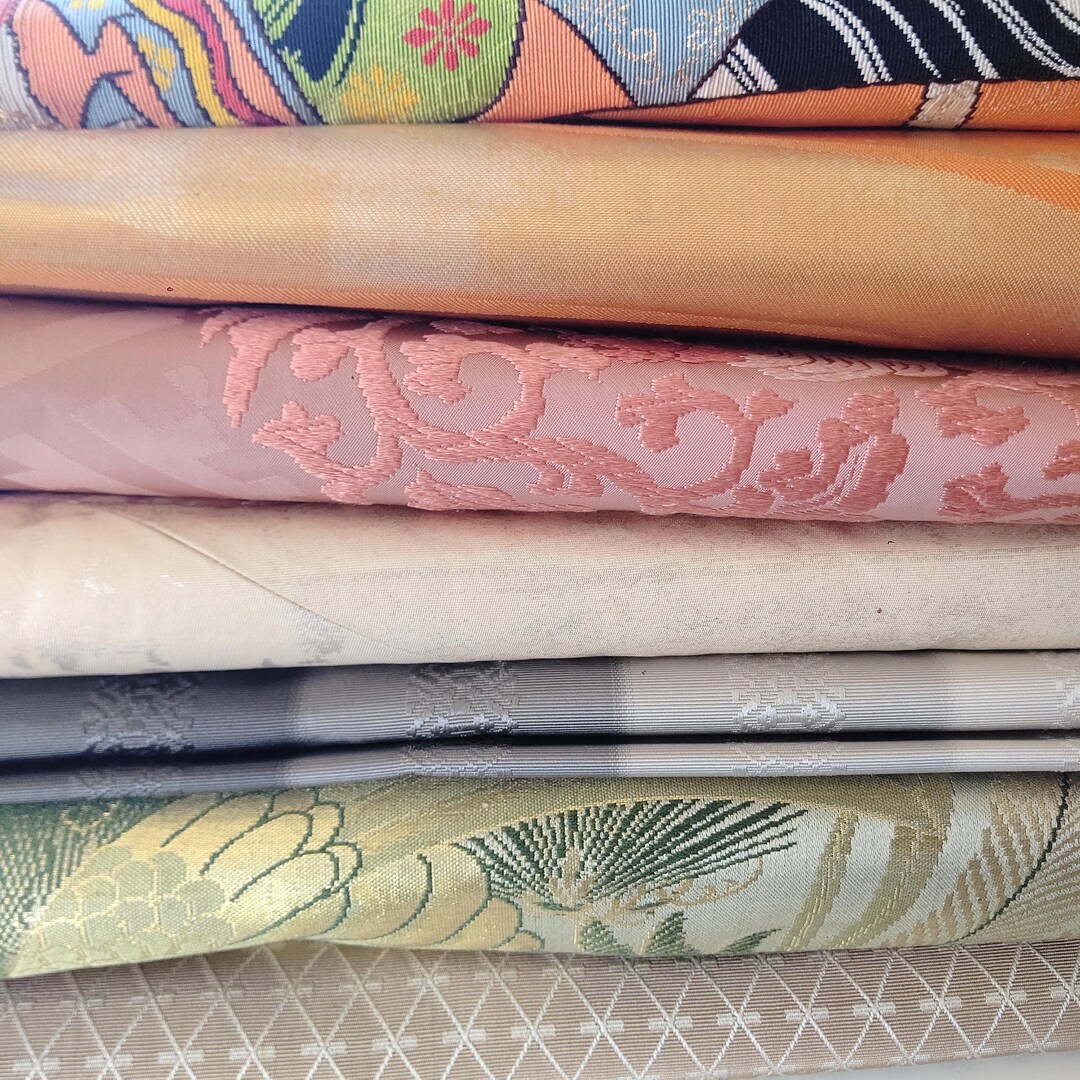 9 X Vintage Japanese Obi Belts, Nagoya Obi Bundle, Obi Wholesale ...