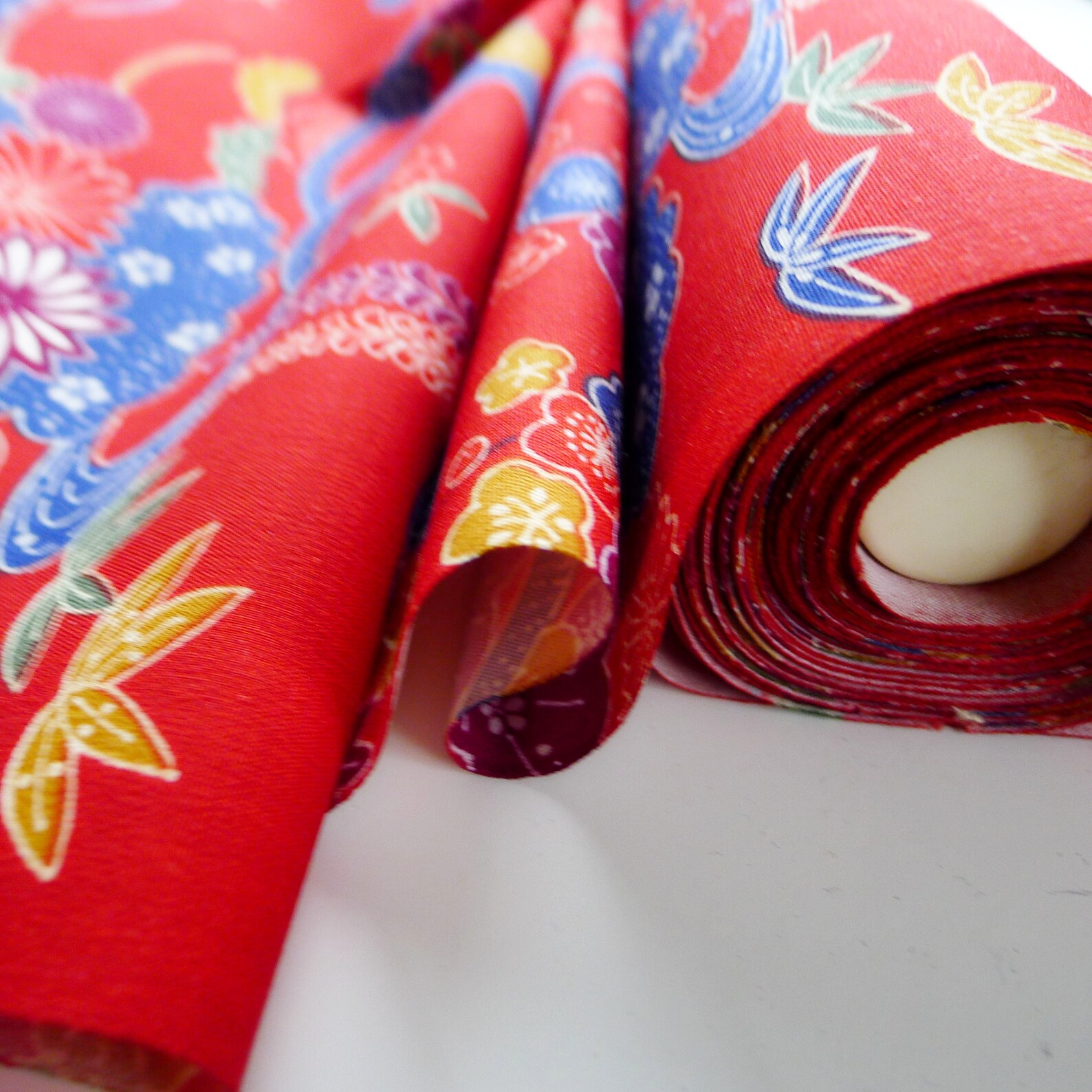 Floral Wool Kimono Fabric Botanical Pattern Unused Bolt by | Etsy